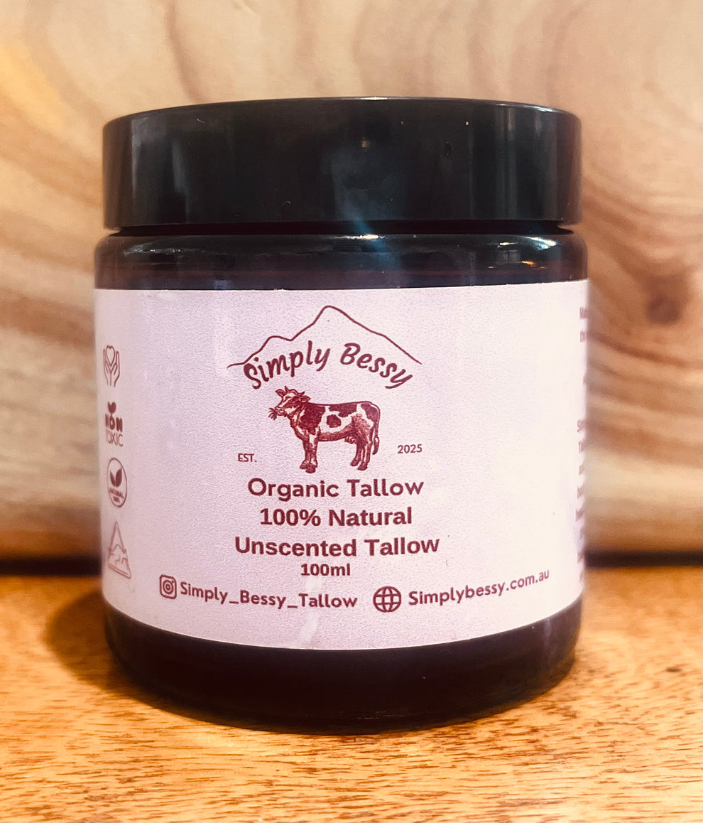 Unscented Tallow made with Grass-Fed Organic Tallow – Simply Bessy